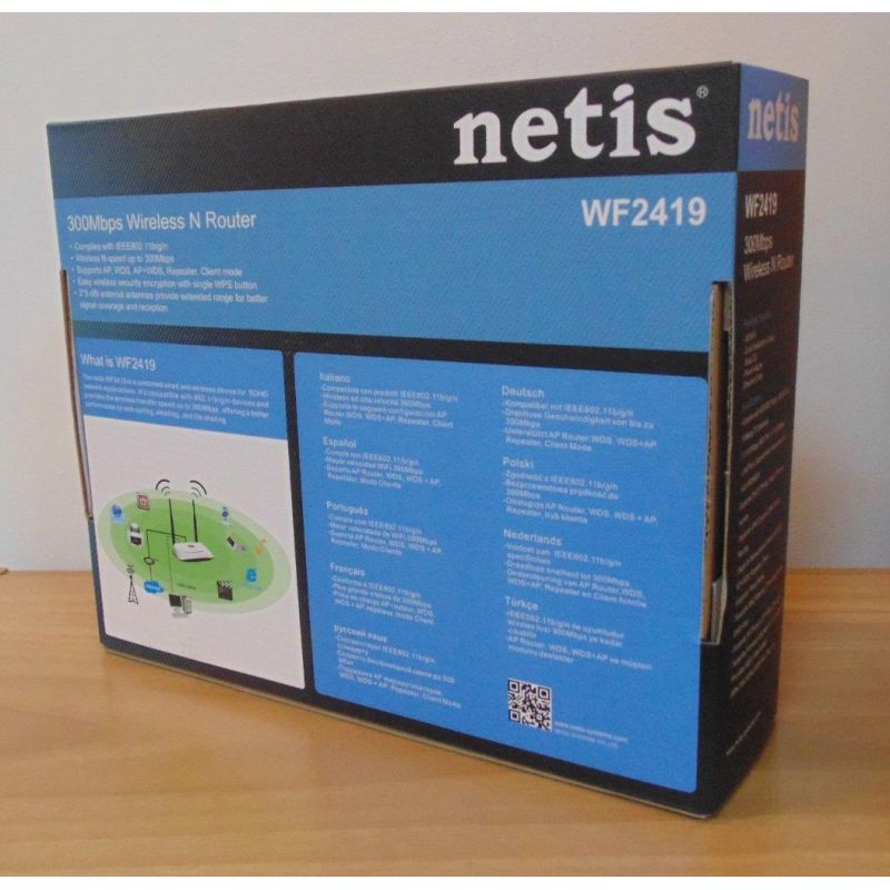 300Mbps Router WDS, 2* 5dB antennas Netis WF2419 - 300 Mbps 2T2R ...